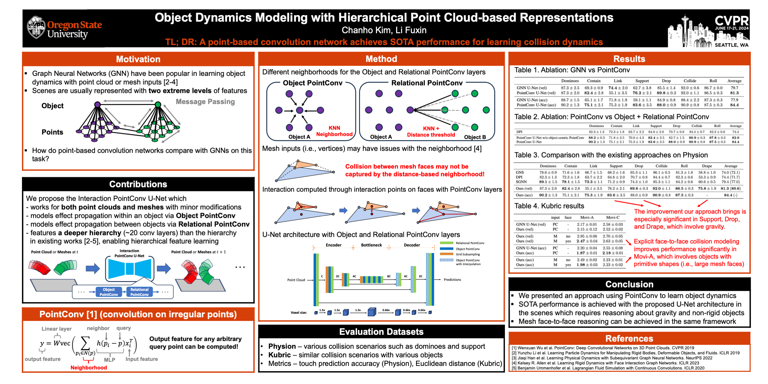 CVPR Poster Object Dynamics Modeling with Hierarchical Point Cloud-based Representations